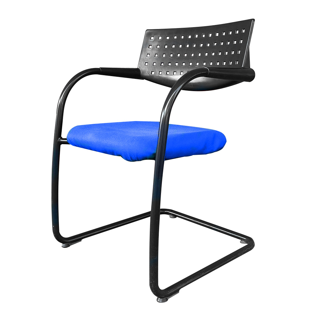 Konferenzfreischwinger Vitra ‚Vis-a-vis‘, blau – Bürojetzt.de