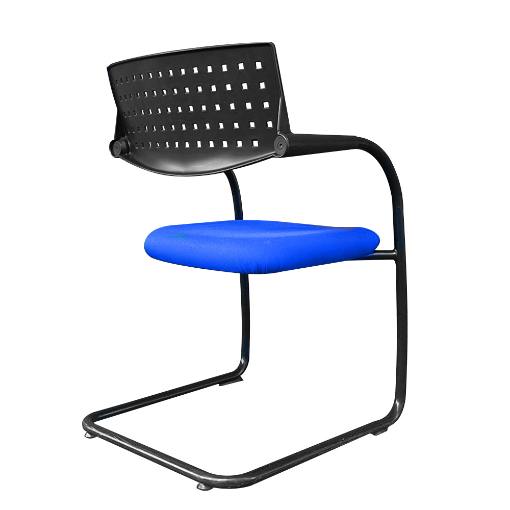 Konferenzfreischwinger Vitra ‚Vis-a-vis‘, blau – Bürojetzt.de